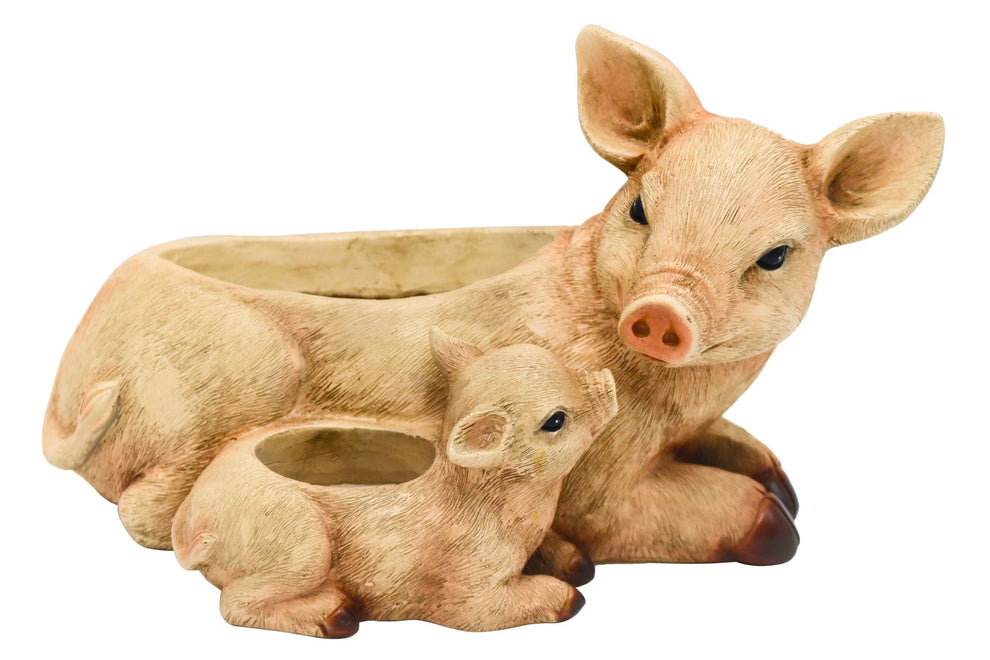 Resin Planter Dual Pig 26x17x16cm – RC Direct Import
