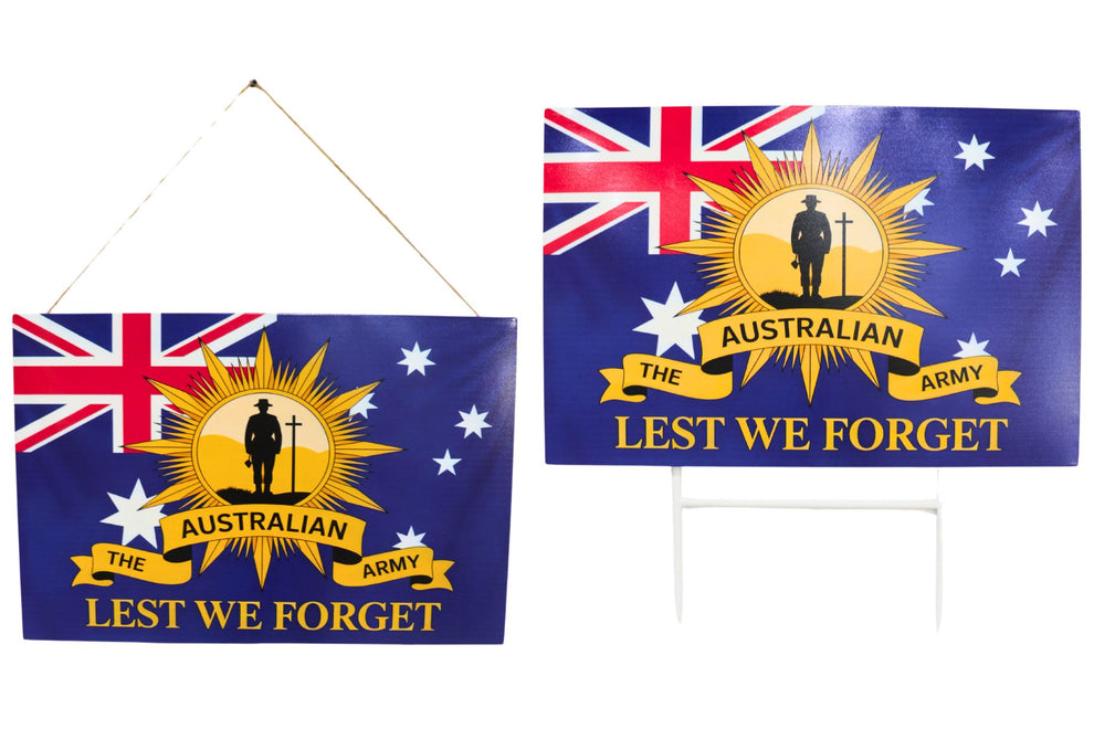 Anzac Metal Wall Art/Garden Stake Dual Purpose 60x40cm – RC Direct Import