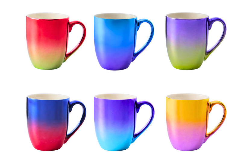 Ceramic Mug Gradient 8.3x10.3cm 6 Asstd – RC Direct Import